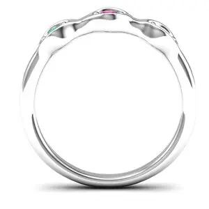 Jewlr 1-4 Infinite Wave Multi Stone Ring