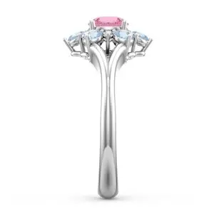Jewlr Aurora Round Cluster Ring With Birthstones