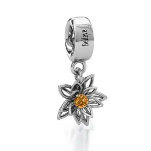 Jewlr Lotus In Full Bloom Bracelet Charm - Sterling Silver