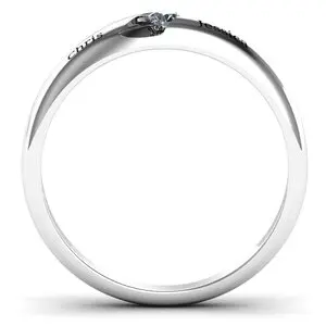 Jewlr Reveal Stone Grooved Ring