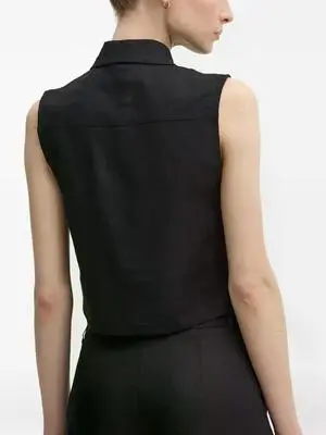 GAUDI Logo-detail Sleeveless Shirt - Black