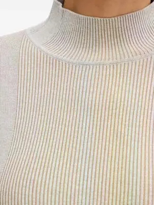 SILVIAN HEACH Ribbed Mock-neck Long-sleeve Top