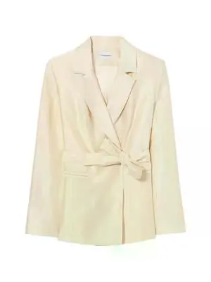 Claudie Pierlot Striped Belted Blazer
