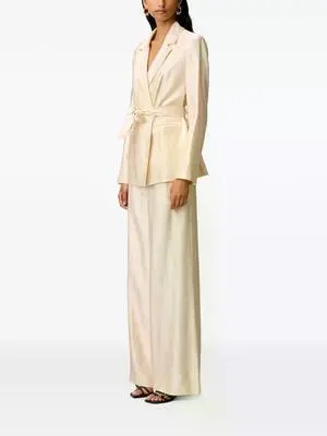 Claudie Pierlot Striped Belted Blazer