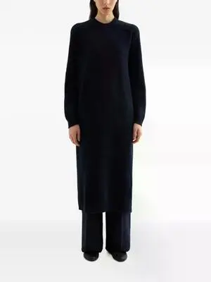 JIL SANDER Padded-shoulder Crew-neck Maxi Dress