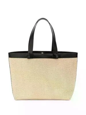 LA PORTEGNA Manuela Leather-trim Tote Bag