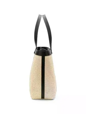 LA PORTEGNA Manuela Leather-trim Tote Bag