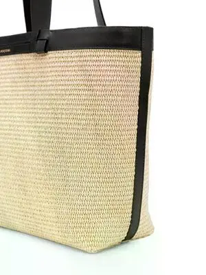 LA PORTEGNA Manuela Leather-trim Tote Bag