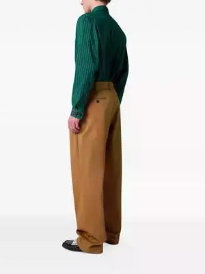 MSGM Pleated Straight-leg Trousers
