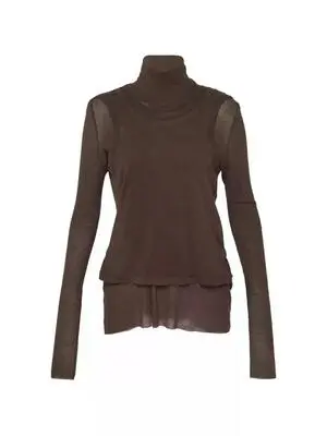 MELITTA BAUMEISTER Double-layer Turtleneck Top