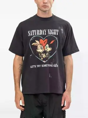 DOMREBEL Saturday Graphic-print T-shirt - Black