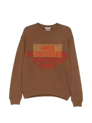 JW Anderson Embroidered-slogan Sweater - Brown
