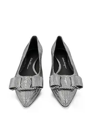 FERRAGAMO Viva Bow-detail Flat Pumps
