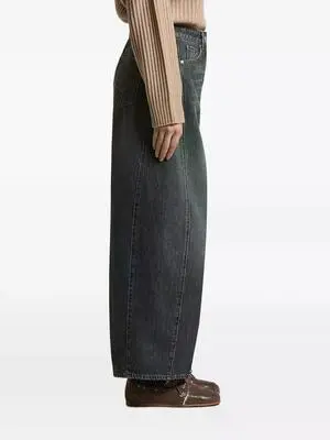 Peserico Faded-effect Wide-leg Jeans