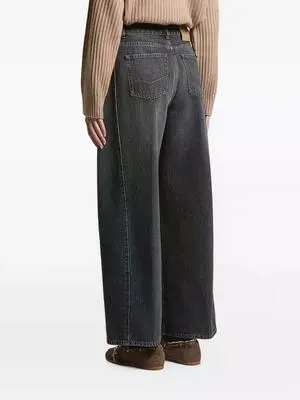 Peserico Faded-effect Wide-leg Jeans