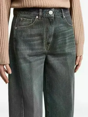Peserico Faded-effect Wide-leg Jeans