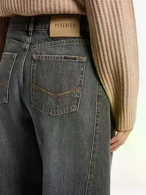Peserico Faded-effect Wide-leg Jeans
