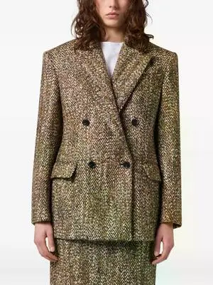MSGM Double-breasted Tweed Jacket