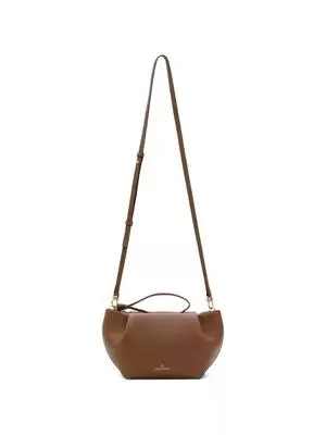 LA PORTEGNA Small Martita Leather Clutch Bag - Brown