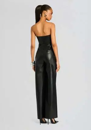 SEROYA Zoe Vegan Leather Jumpsuit