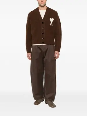 AMI Paris De Coeur Wool Cardigan