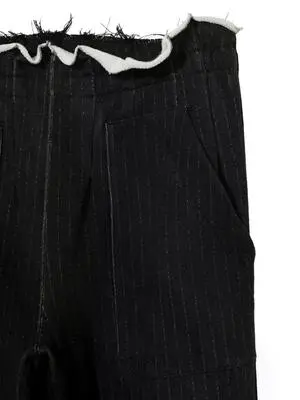 Undercover Pinstripe Raw-edge Trousers