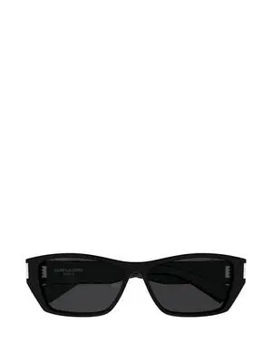 Saint Laurent Sl 928 Rectangle-frame Sunglasses - Black