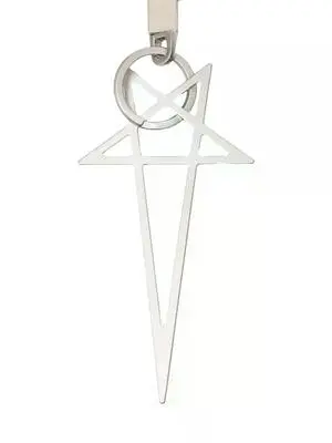 Rick Owens Pentagram Keychain - Silver
