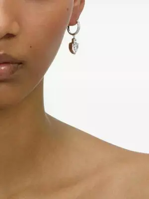 SELF-PORTRAIT Crystal Heart-pendant Earrings