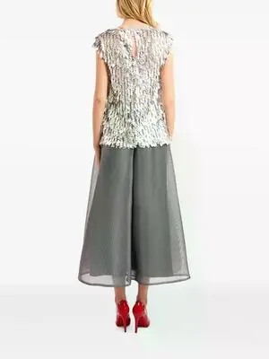 GEMY MAALOUF Sequin-embellished Sleeveless Top