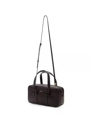 LA PORTEGNA Bibi Knotted Leather Tote Bag