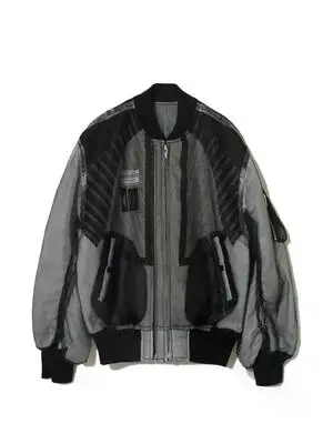 Undercover Sheer-panel Patchwork Jacket - Grey