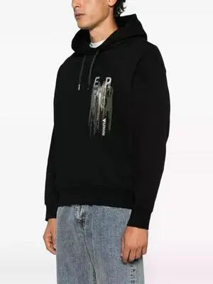 Emporio Armani Logo-embroidered Drawstring Hoodie