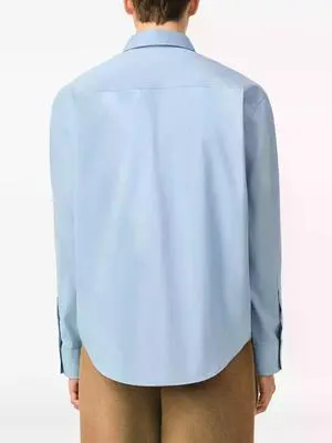 AMI Paris Boxy Cotton Shirt With De Coeur