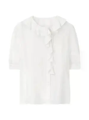Rodebjer Xilla Ruffled Puff-sleeve Blouse