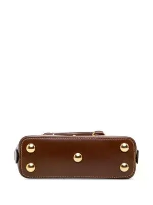 Gucci 2016-2026 Mini Gg Supreme Horsebit 1955 Top Handle Bag Satchel - Neutrals
