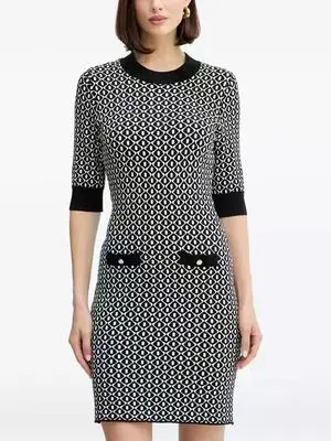 MORGAN Patterned Mini Dress - Black