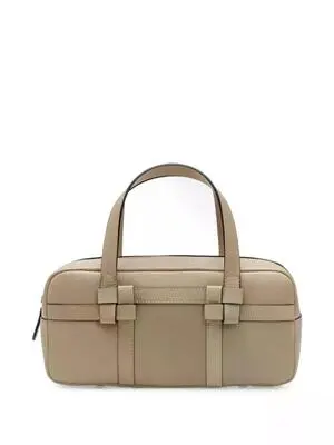 LA PORTEGNA Bibi Knotted Leather Tote Bag - Neutrals