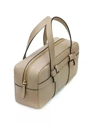 LA PORTEGNA Bibi Knotted Leather Tote Bag