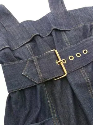 LOUIS VUITTON 2010s Belted Denim Mini Dress