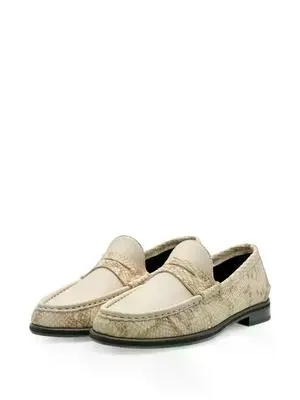 LOTTUSSE Lara Snake-effect Loafers