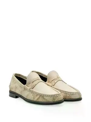 LOTTUSSE Lara Snake-effect Loafers