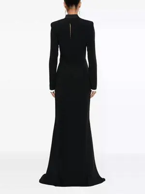 TOM FORD Satin-panelled High-neck Dress