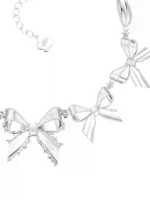 SHUSHU/TONG Yvmin Bow-detail Necklace - Silver