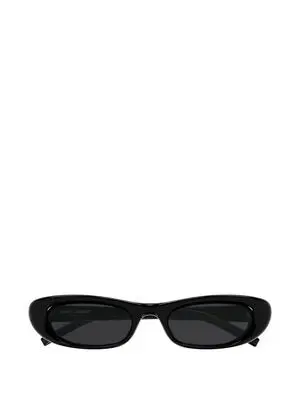 Saint Laurent Sl 557 Shade Plump Oval-frame Sunglasses - Black