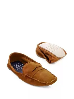 LA PORTEGNA Rodrigo Suede Loafer-style Slippers