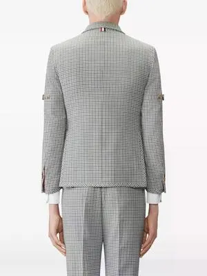 Thom Browne Wool Pique Gunclub Check Jacket With Armband