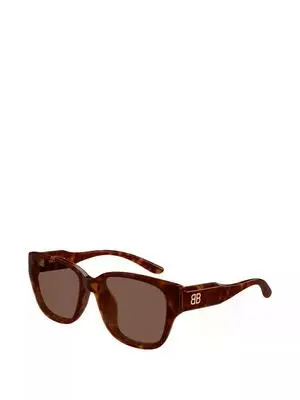 Balenciaga Bb Tortoiseshell-effect Square-frame Sunglasses