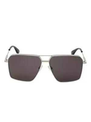 Alexander McQueen Angular-frame Sunglasses - Silver