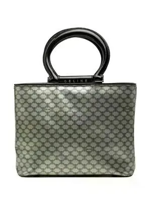 Celine 1999 Macadam Pvc Top Handle Bag Satchel - Silver